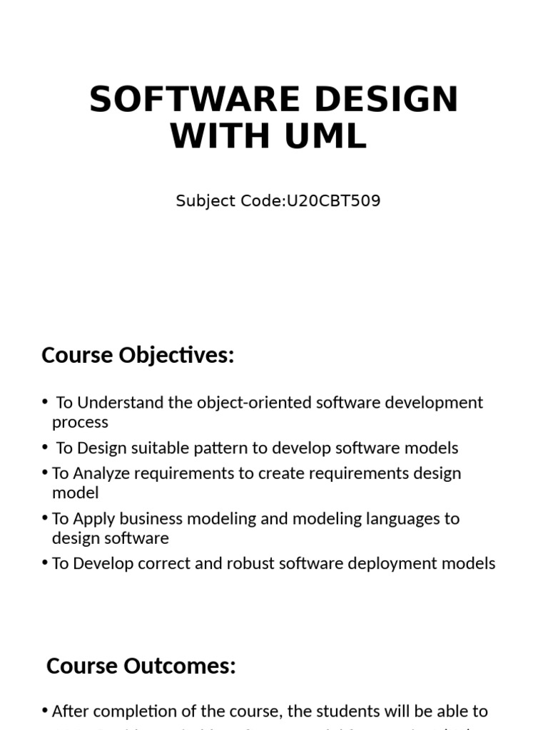 SD UNIT 1 (2) | PDF | Class (Computer Programming) | Software ...