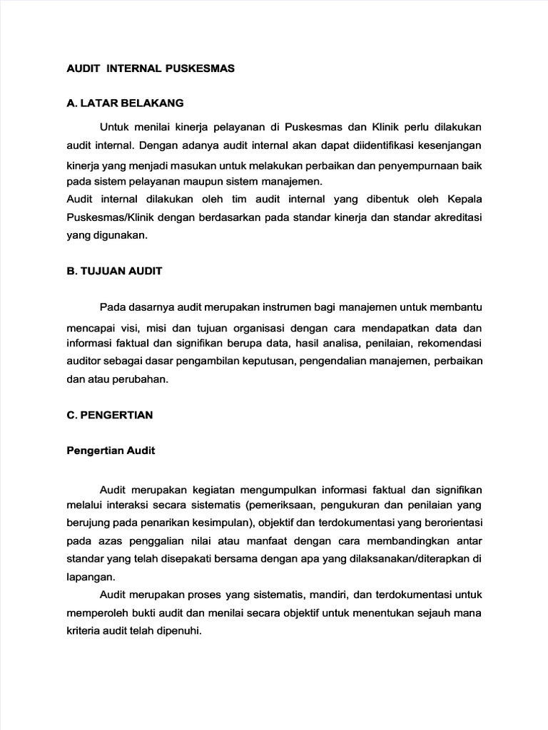 PDF Audit Internal Puskesmas - Compress | PDF