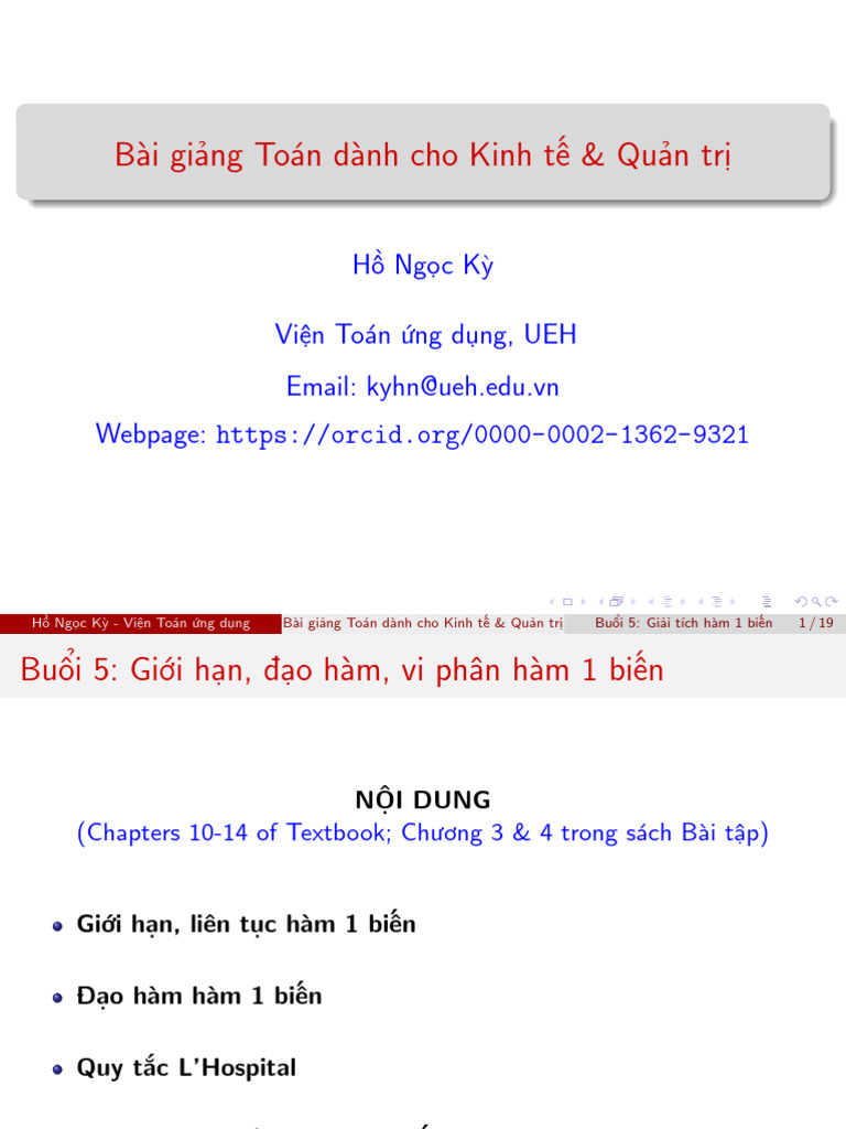 Toan KT QT - Buoi 5 (Last) | PDF