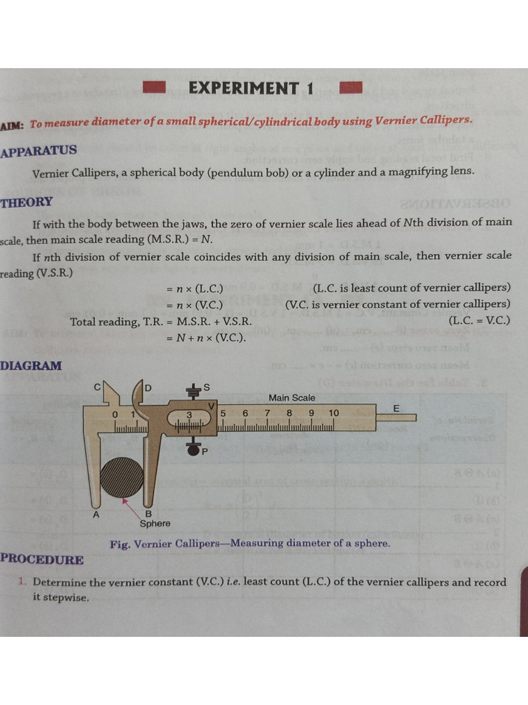 Xi Physics Practicals | PDF