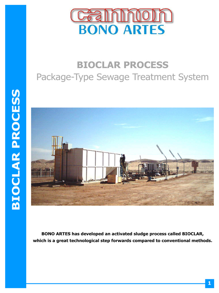 Package-Type Sewage Treatment System: Bioclar Process | PDF