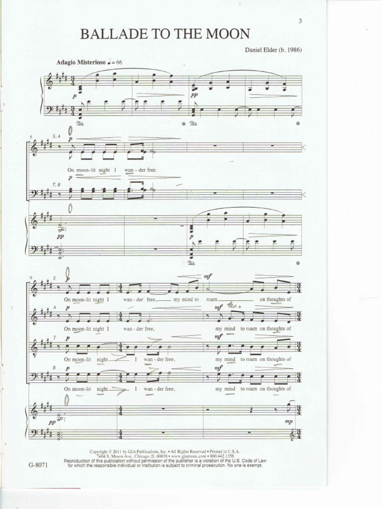 Ballade to the Moon - Daniel Elder | PDF | Musical Forms | Elements Of ...