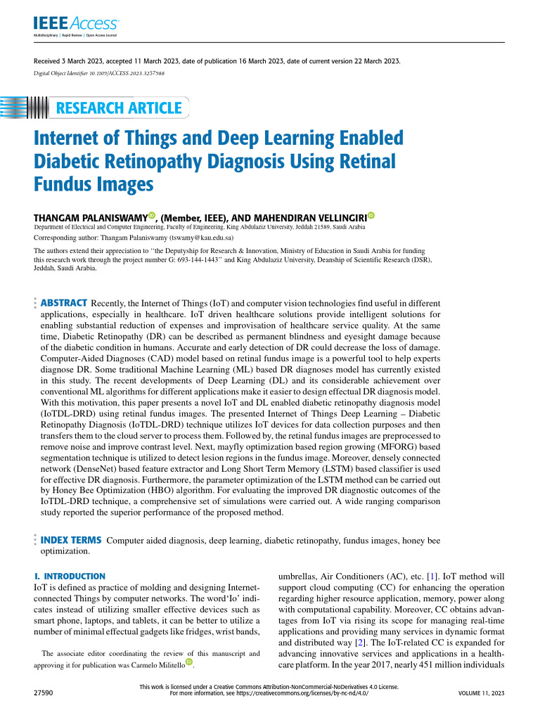Internet of Things and Deep Learning Enabled Diabetic Retinopathy ...