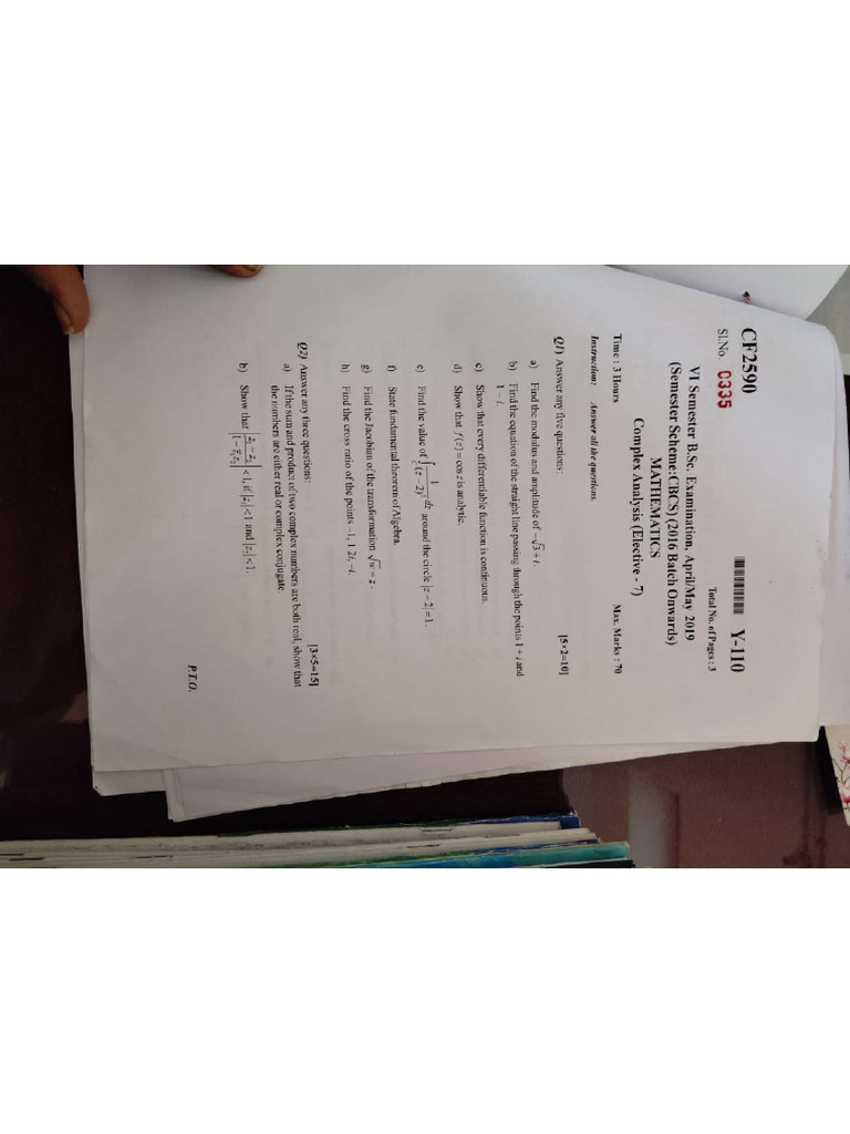 5th Semester QP | PDF