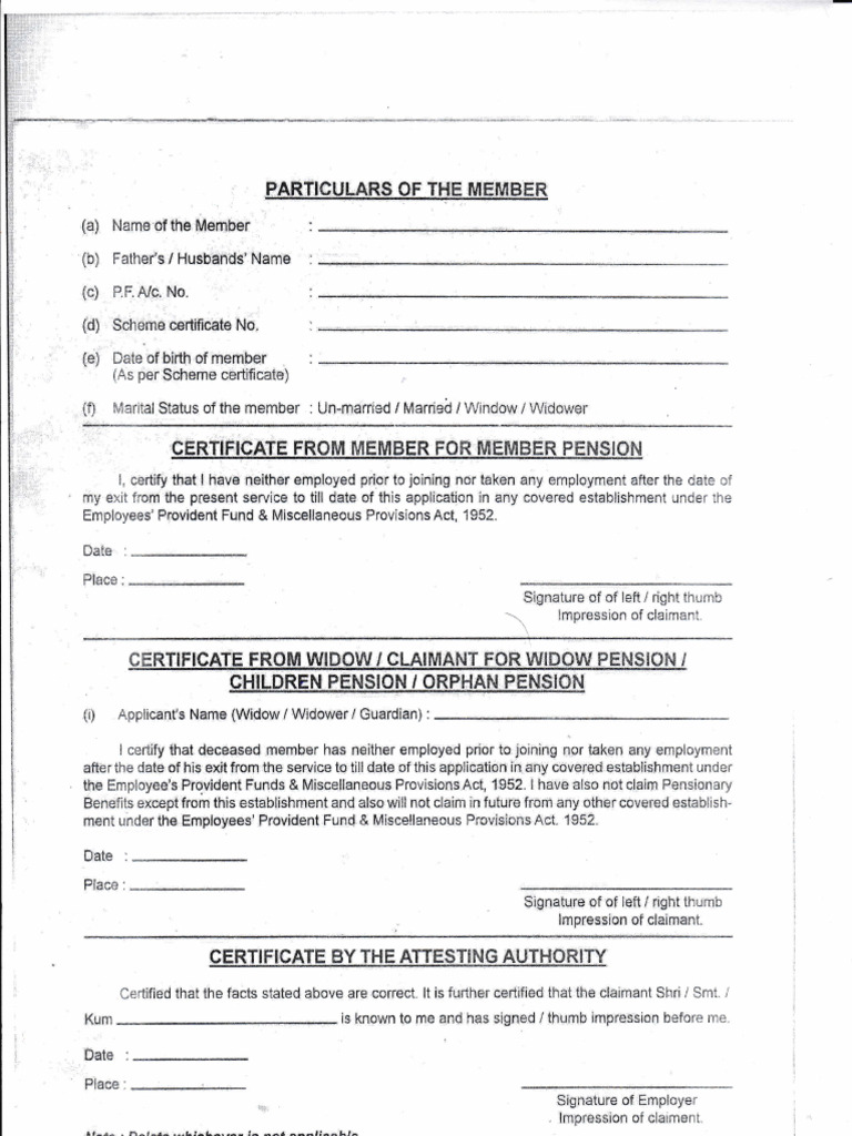 Non Employment Certificate | PDF
