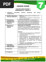 Values Education Banghay Aralin R Delmo | PDF