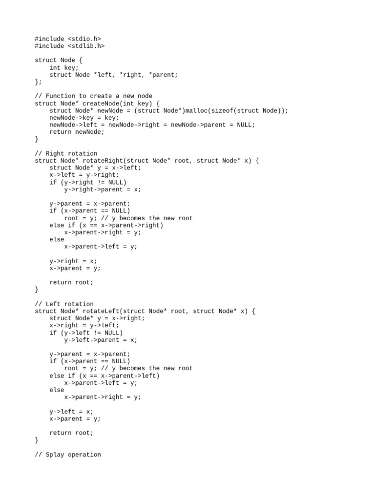 Splay Tree | PDF | Software Development | Computer Programming