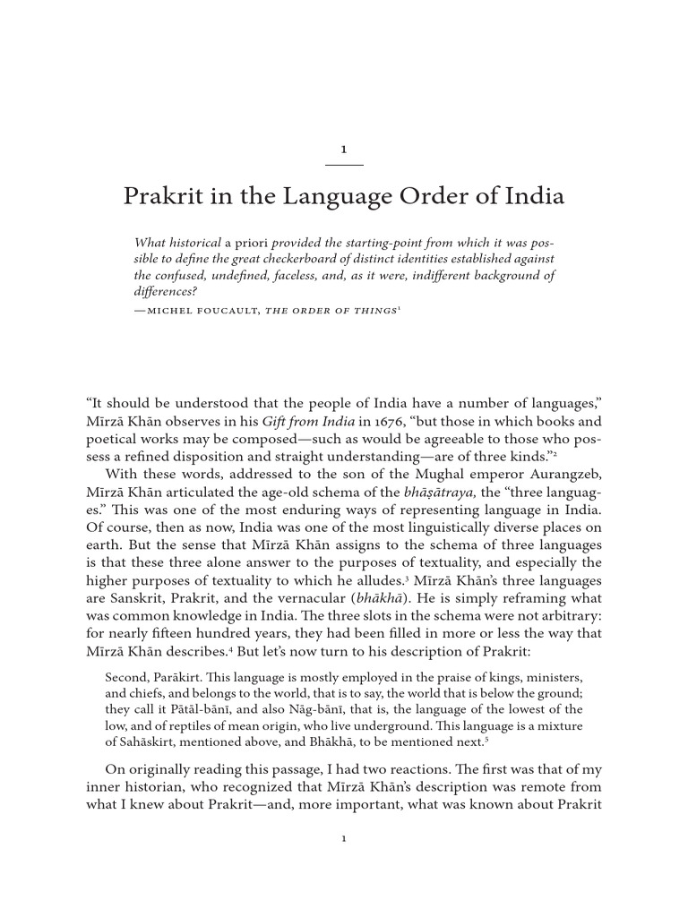 Prakrit in the Language Order of India | PDF | Sanskrit | Linguistics