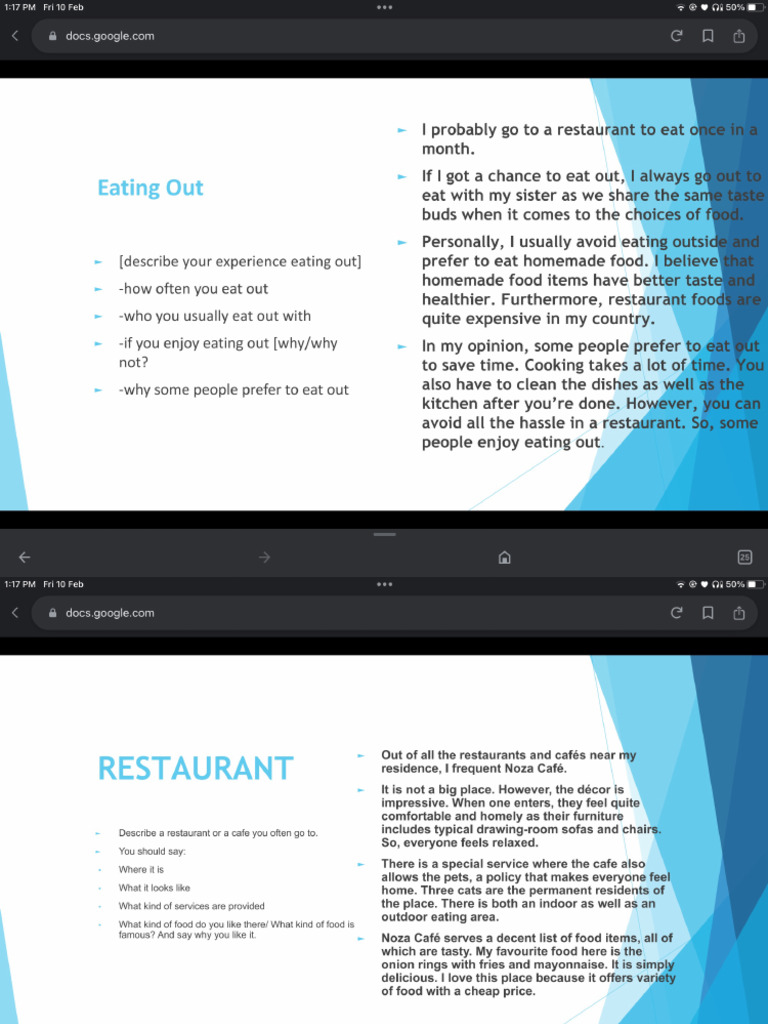 Speaking Example | PDF