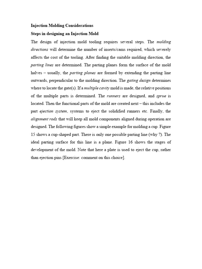 Injection Molding Considerations | PDF