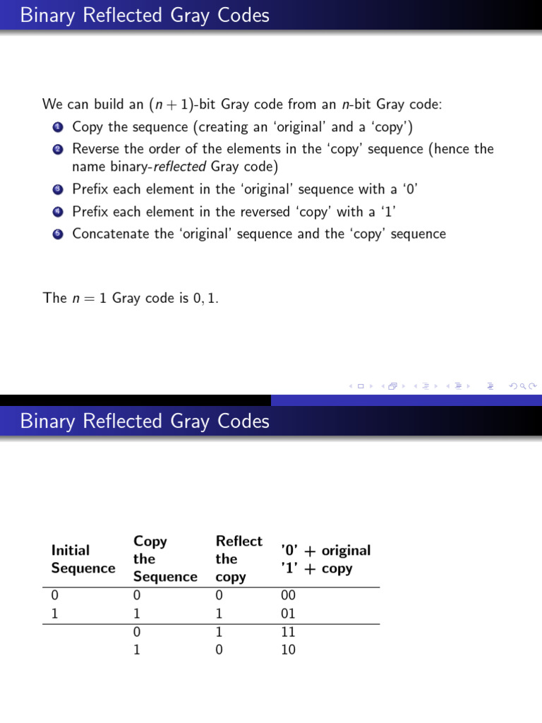 Constructing A Gray Code | PDF
