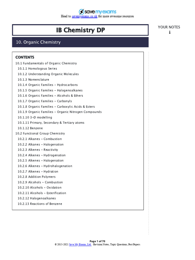 Organic Chemistry Review | PDF | Alkene | Functional Group