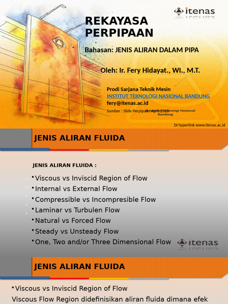 m03 - Jenis Aliran Dalam Pipa Dan Fenomena Yang Terjadi | PDF