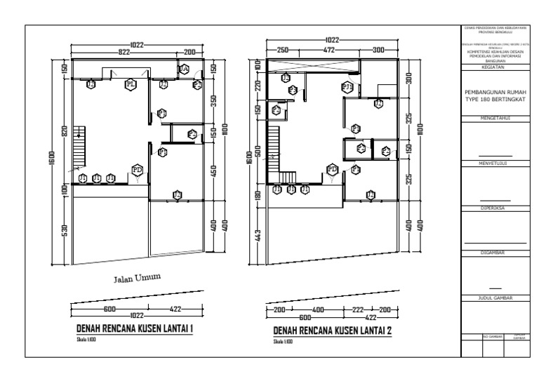 011.Denah Rencana Kusen Lantai 1-Layout2 | PDF