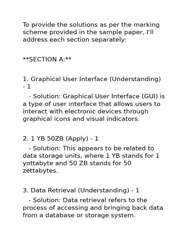 SAMPLE PAPER 1 ANSWER | PDF | Sql | Databases