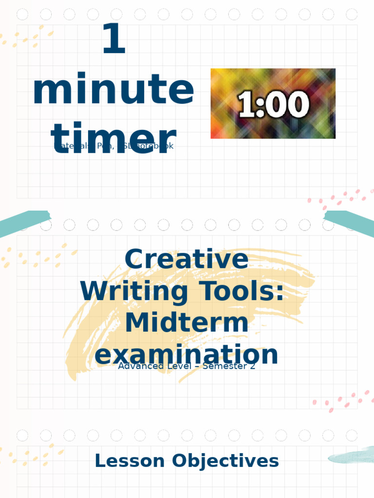 Advanced Creative Writing Tools Guide | PDF