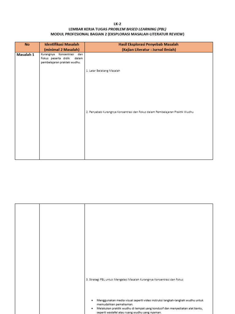 LK 2 Eksplorasi Masalah (Modul 8) | PDF