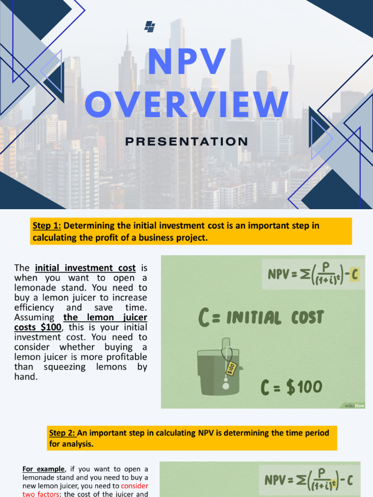 NPV OVERVIEW Presentation | PDF | Net Present Value | Internal Rate Of ...