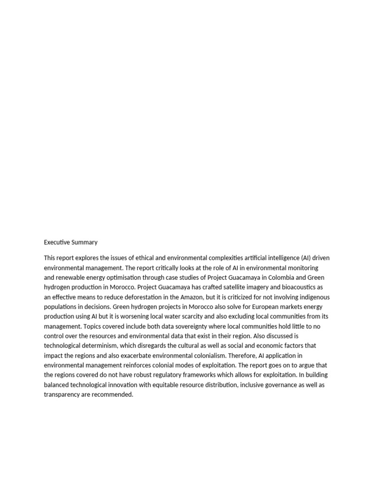 Executive Summary Pdf Artificial Intelligence Intelligence Ai