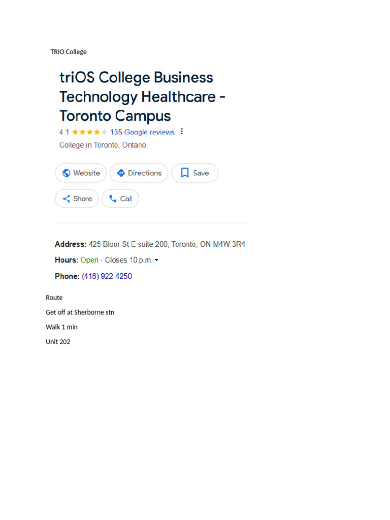 TRIO College | PDF