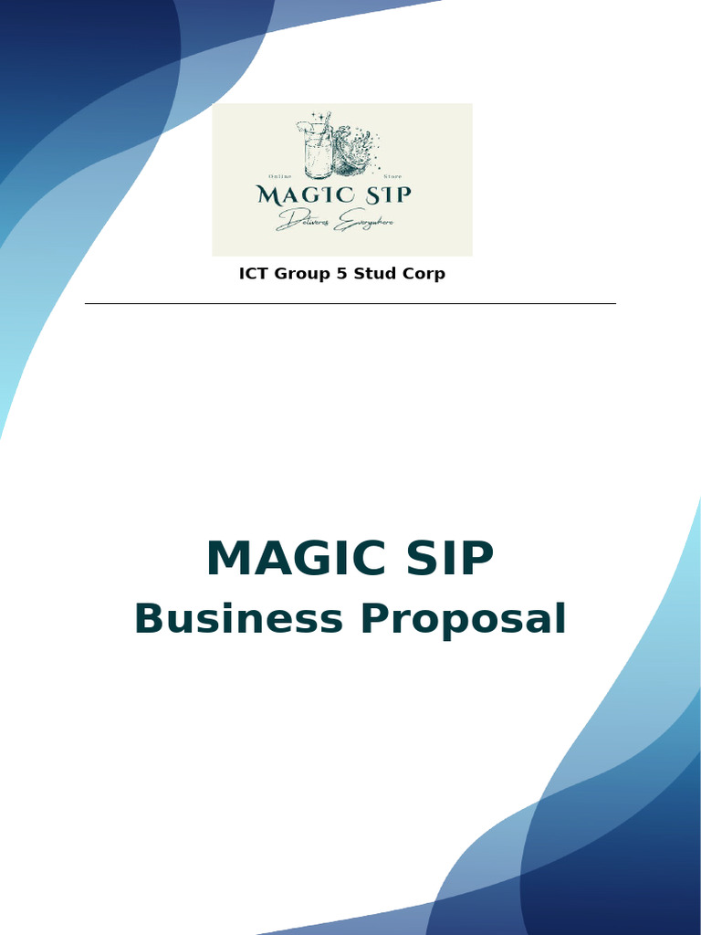 Magic Sip Business Proposal | PDF | Marketing | E Commerce