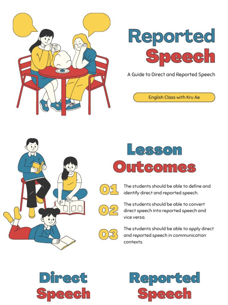 Direct and Reported Speech | PDF | Clause | Verb