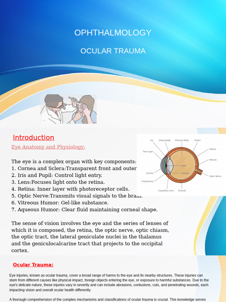 ocular Trauma | PDF | Human Eye | Medical Specialties