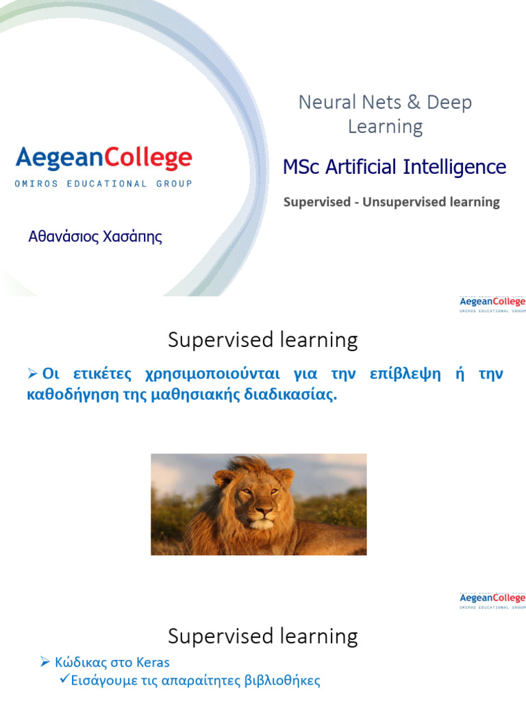 6 Supervised - Unsupervised Neural Nets - 23 - 24 | PDF