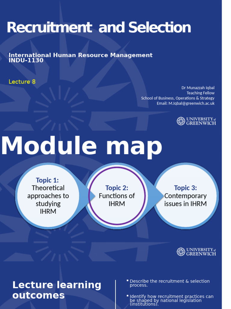 Lecture 8 - Recruitment and Selection | PDF | Recruitment | Human ...