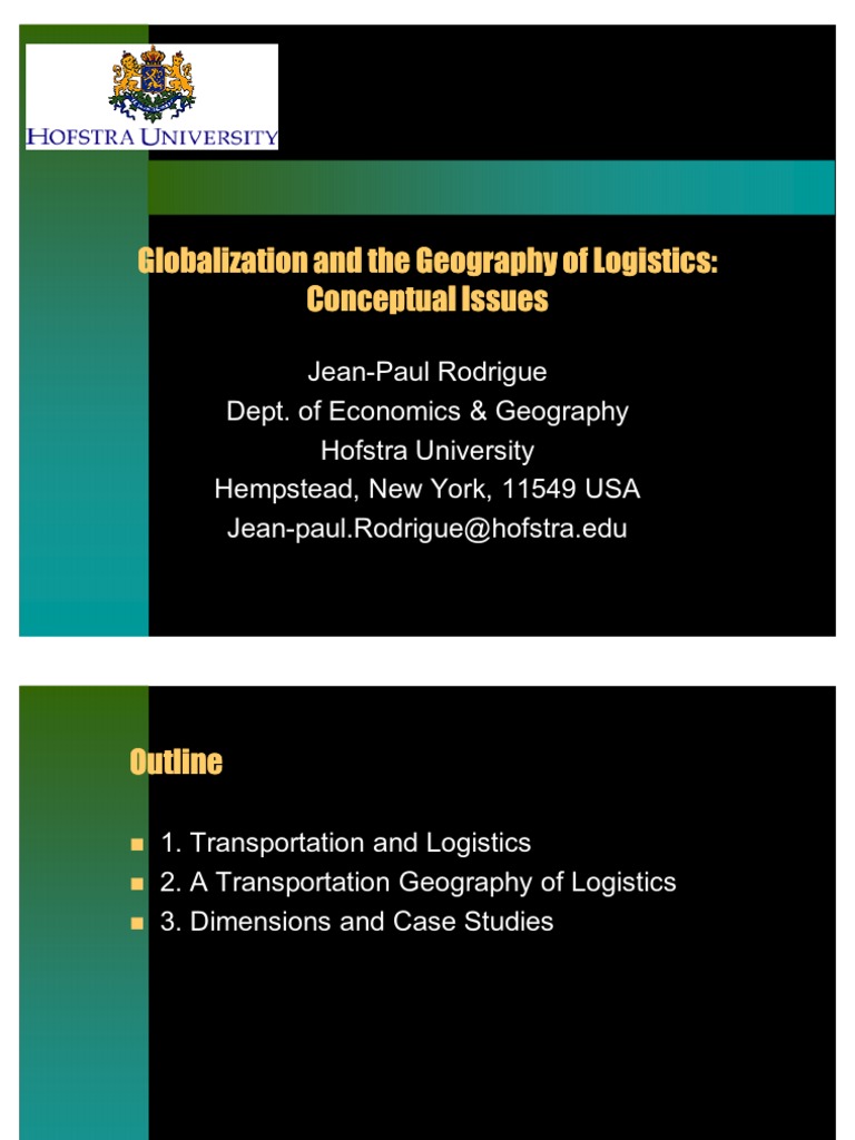 Globalization and Logistics | PDF | Logistics | Supply Chain