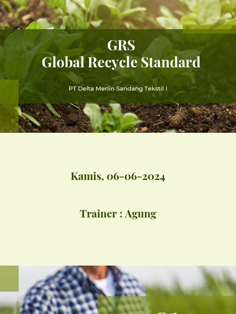 Sertifikasi Global Recycle Standard GRS | PDF