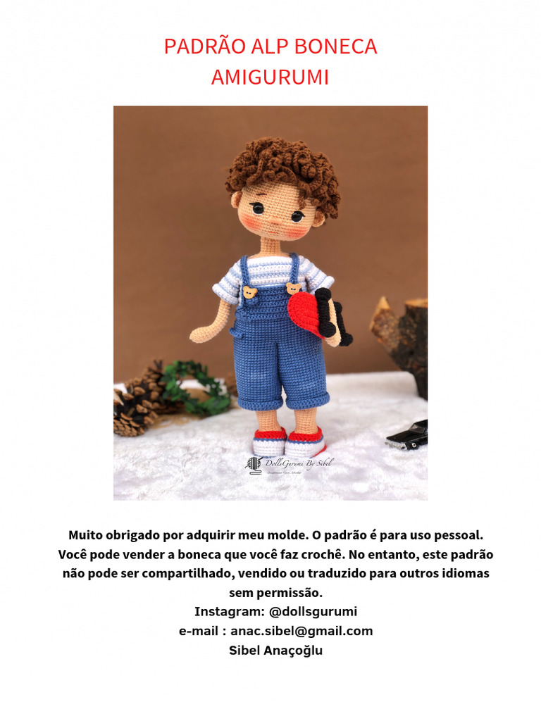 BONECO Amigurumi | PDF | Crochê