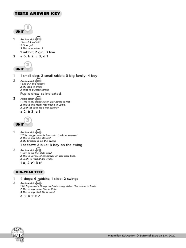 MET2_LA_tests_U1_Mid-year_tests_answer_key | PDF