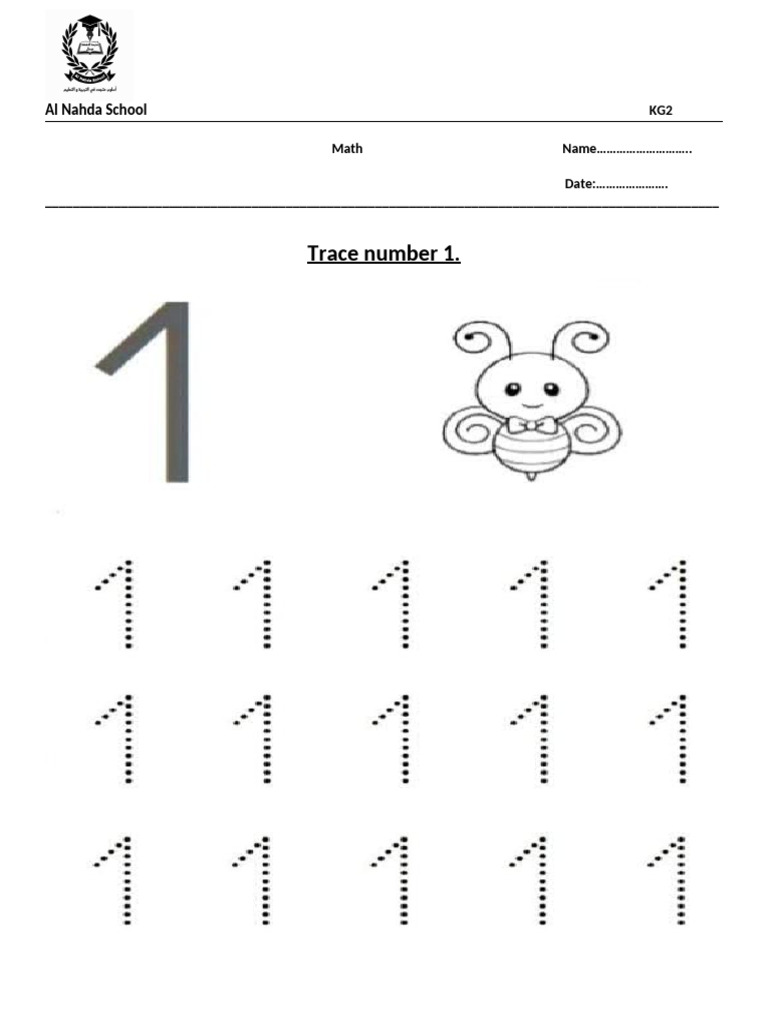 Tracing Number 1 (Kg2) 1 | PDF