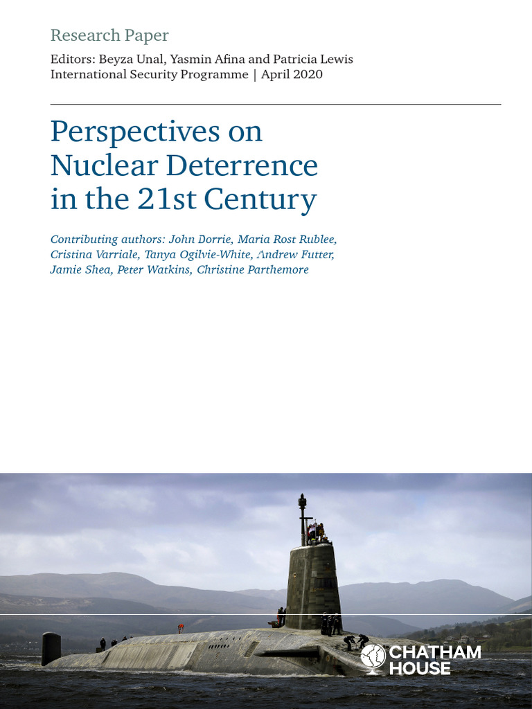 2020 04 20 Nuclear Deterrence Unal Et Al | PDF | Deterrence Theory ...