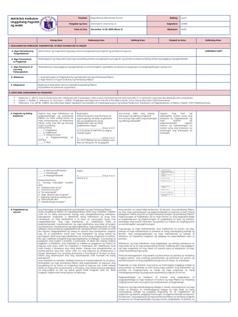 GMRC4 Q3 W3 Le | PDF