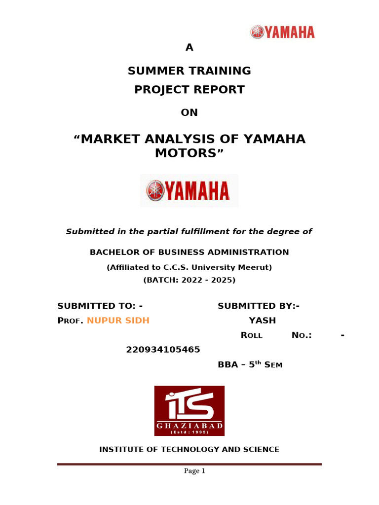 Yash Project File SIP | PDF | Motorcycle | Consumer Behaviour