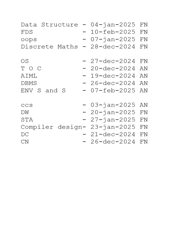 2024 Sem Timetable | PDF