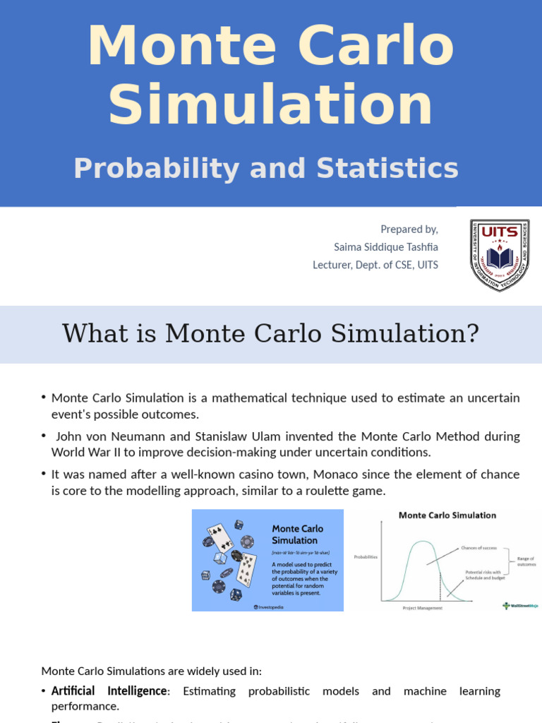Monte Carlo Simulation | PDF | Monte Carlo Method | Randomness