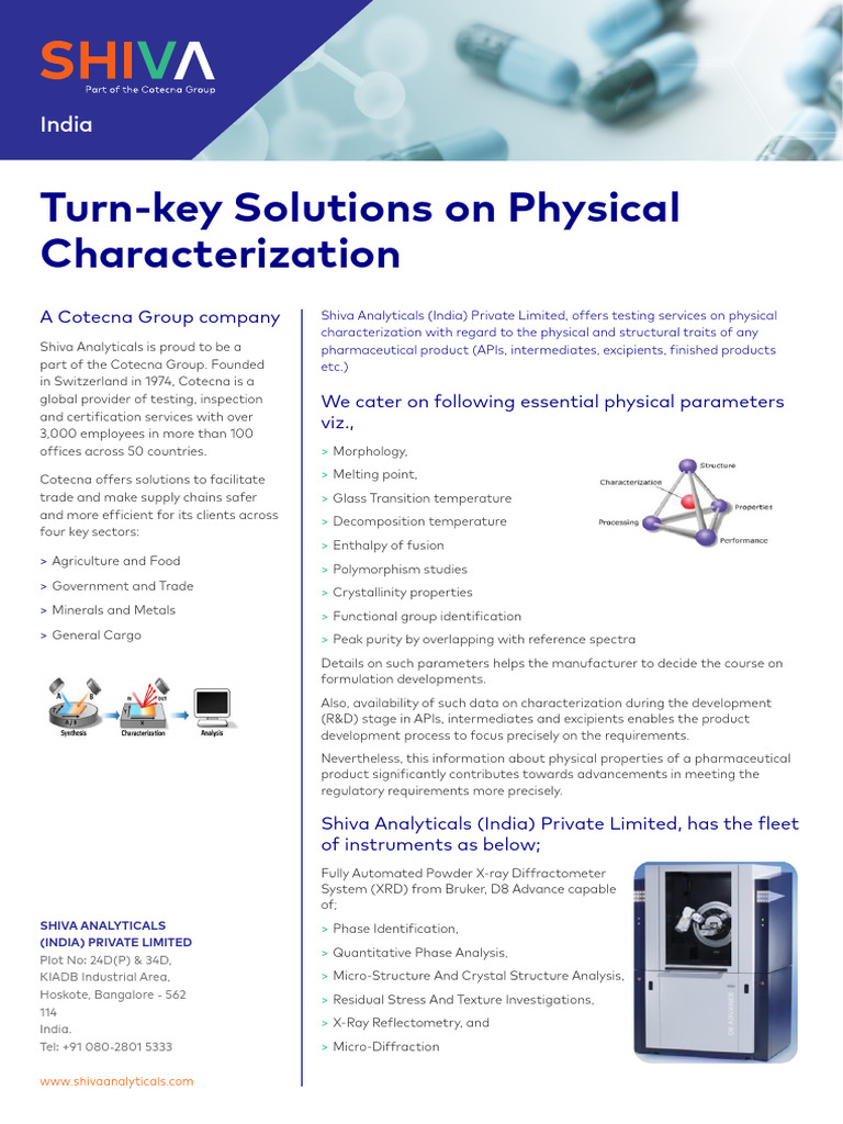 Physical Characterization Testing Services | PDF | Materials | Physical ...