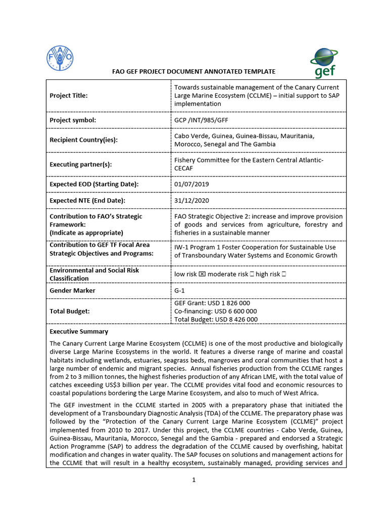 CCLME Project Document Eng Version Transitory Phasis Final | PDF ...