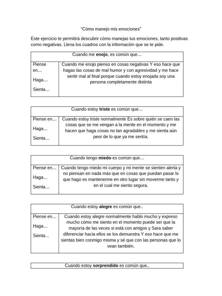 Mis Emociones | PDF