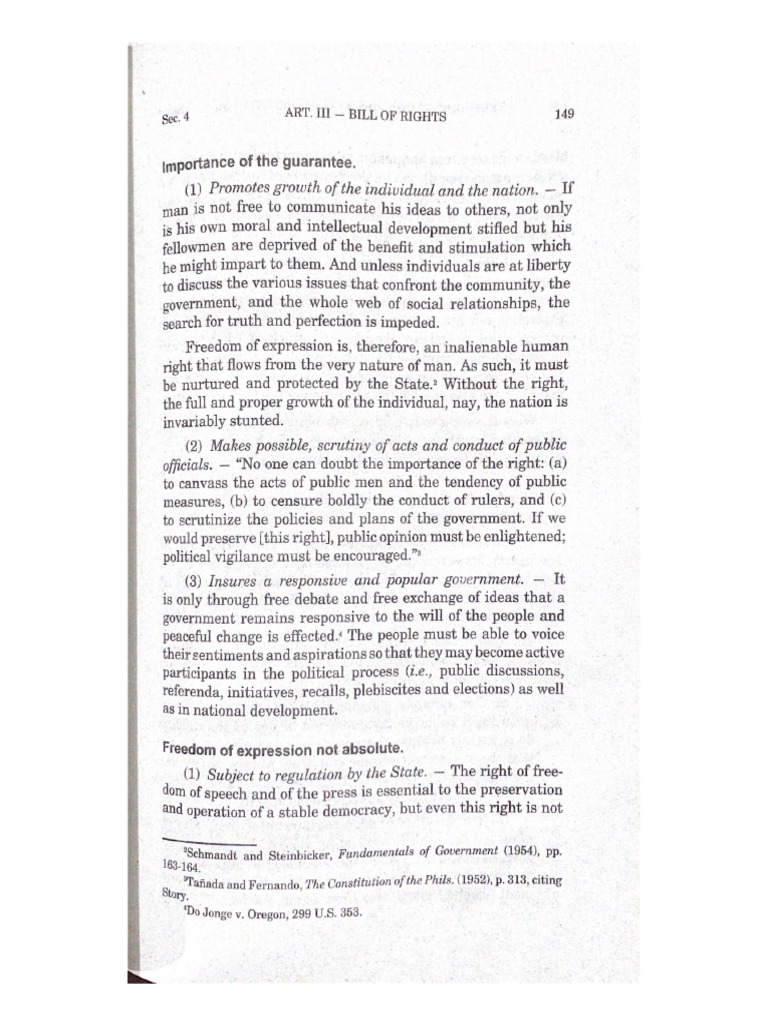 Article 3 Bill of Rights Reading 2 | PDF