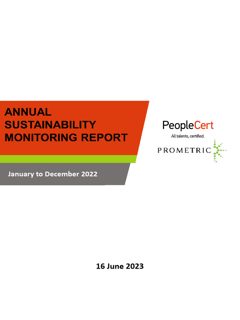 Annual Sustainability Monitoring Report 2022 | PDF | Recycling | Waste