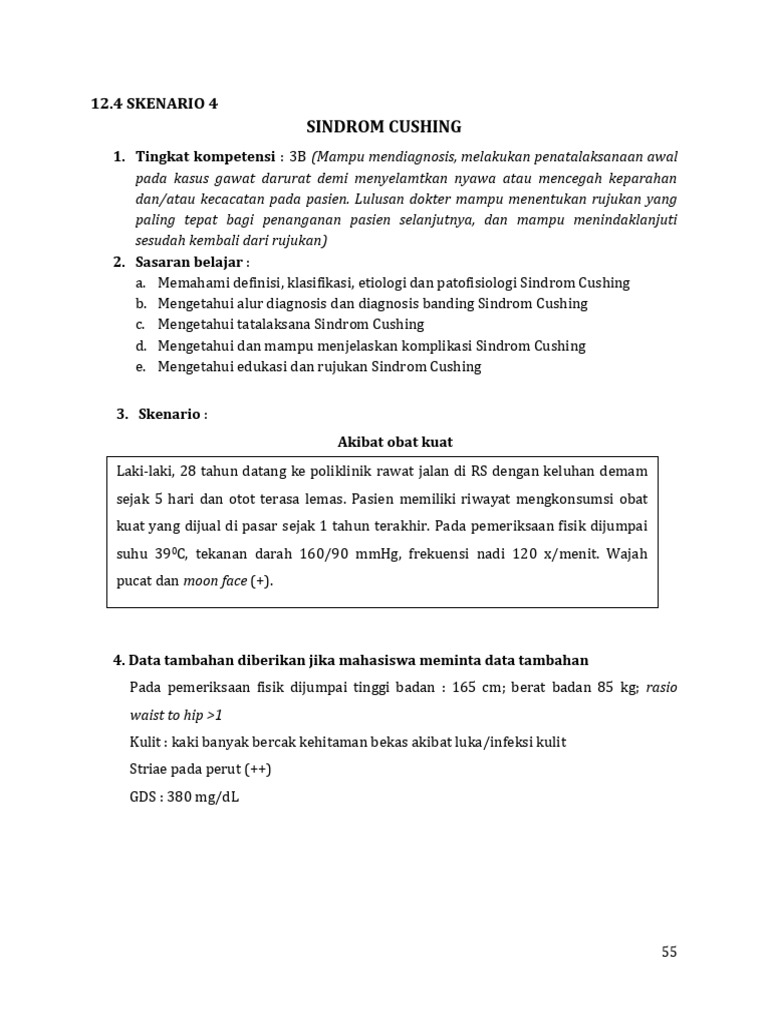 Skenario 4 - Sindrom Cushing - 2024 | PDF