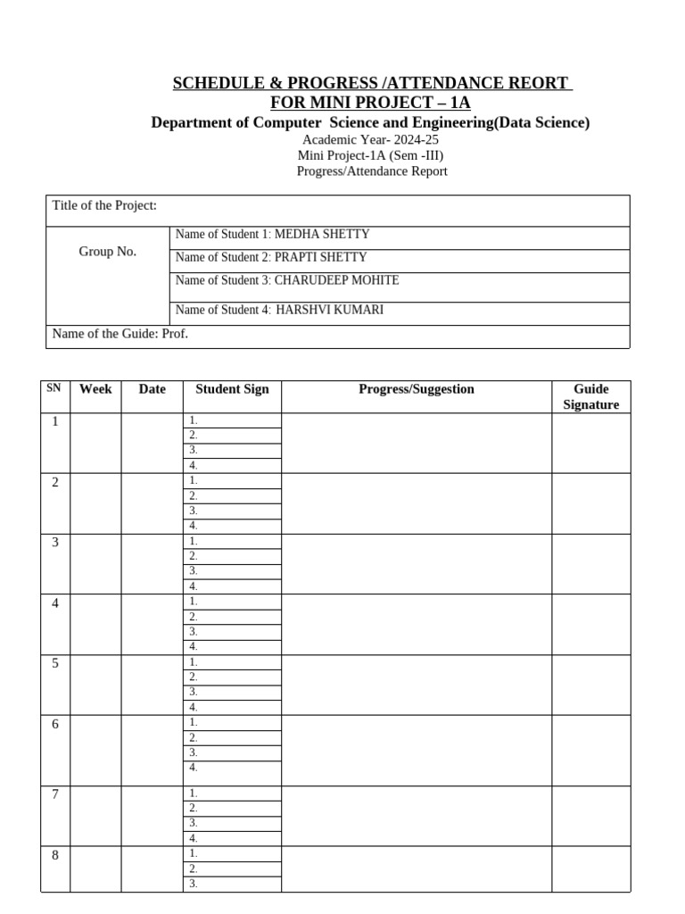 1A Log Book Format | PDF