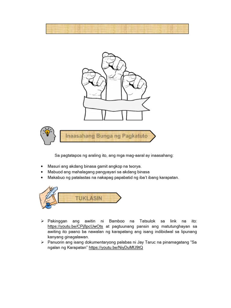Filipino Yunit 2 Aralin 2 Module | PDF