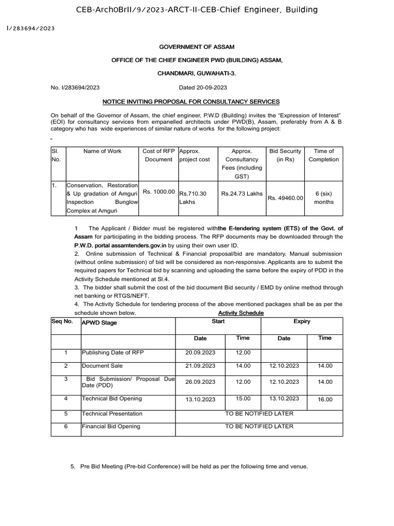 SBD Ibamguri | PDF | Request For Proposal | Legal Liability