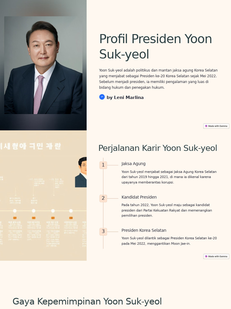 Profil Presiden Yoon Suk Yeol | PDF