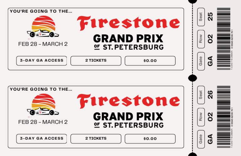 Grand Prix Ticket Gift Template | PDF